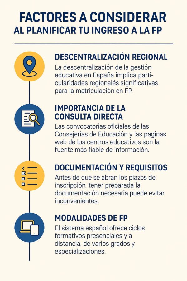 Inicio curso FP 25-26 en todas las Comunidades de España